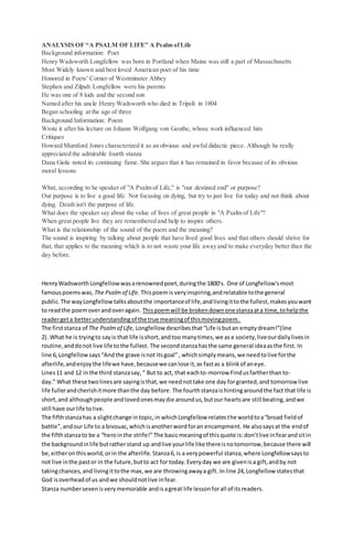 A psalm of life | DOCX