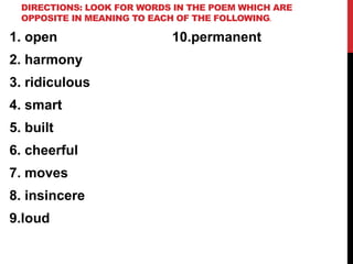 A PSALM OF LIFE-antonyms.pptx