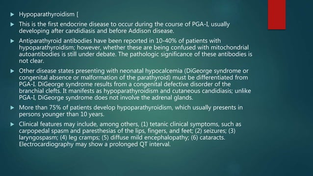 Autoimmune polyendocrine syndromes (APS)pptx | PPTX