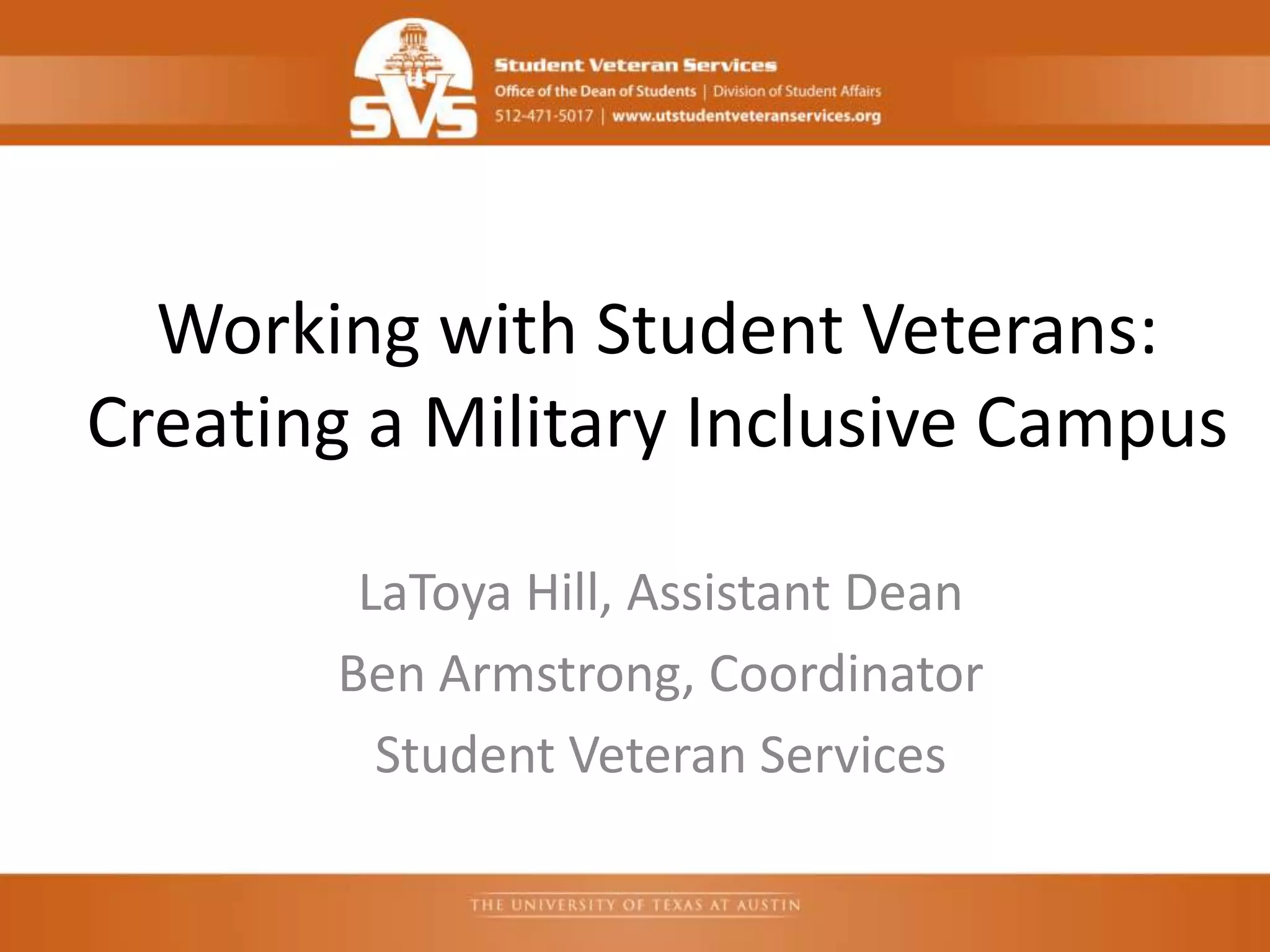 Student Veteran Services | PPTX