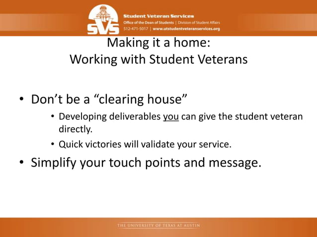 Student Veteran Services | PPTX