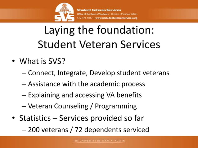 Student Veteran Services | PPTX