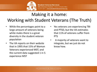 Student Veteran Services | PPTX