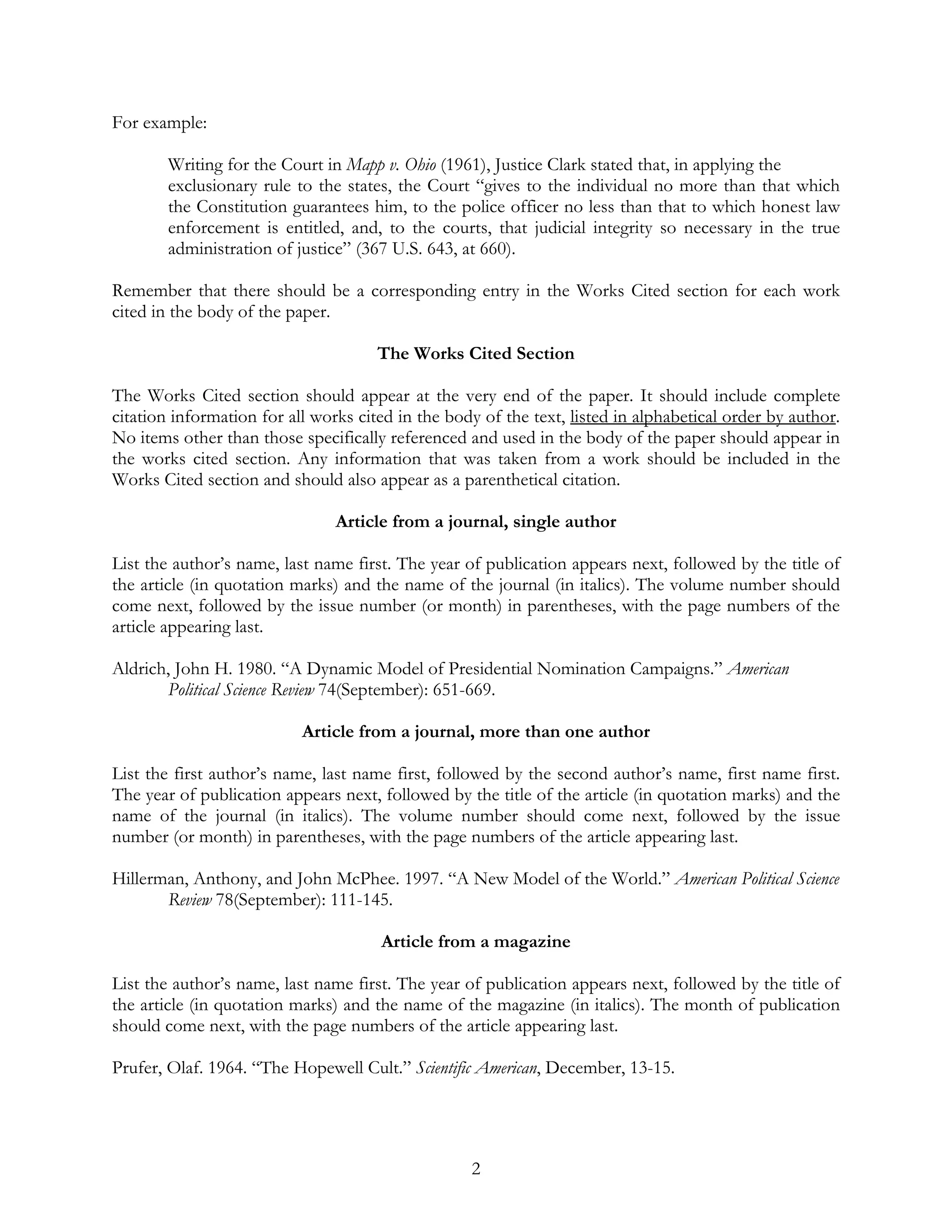 APSA Style Guide for Citations and References Source: https://www ...