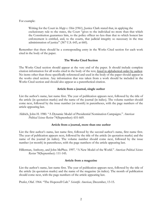 APSA Style Guide for Citations and References Source: https://www ...