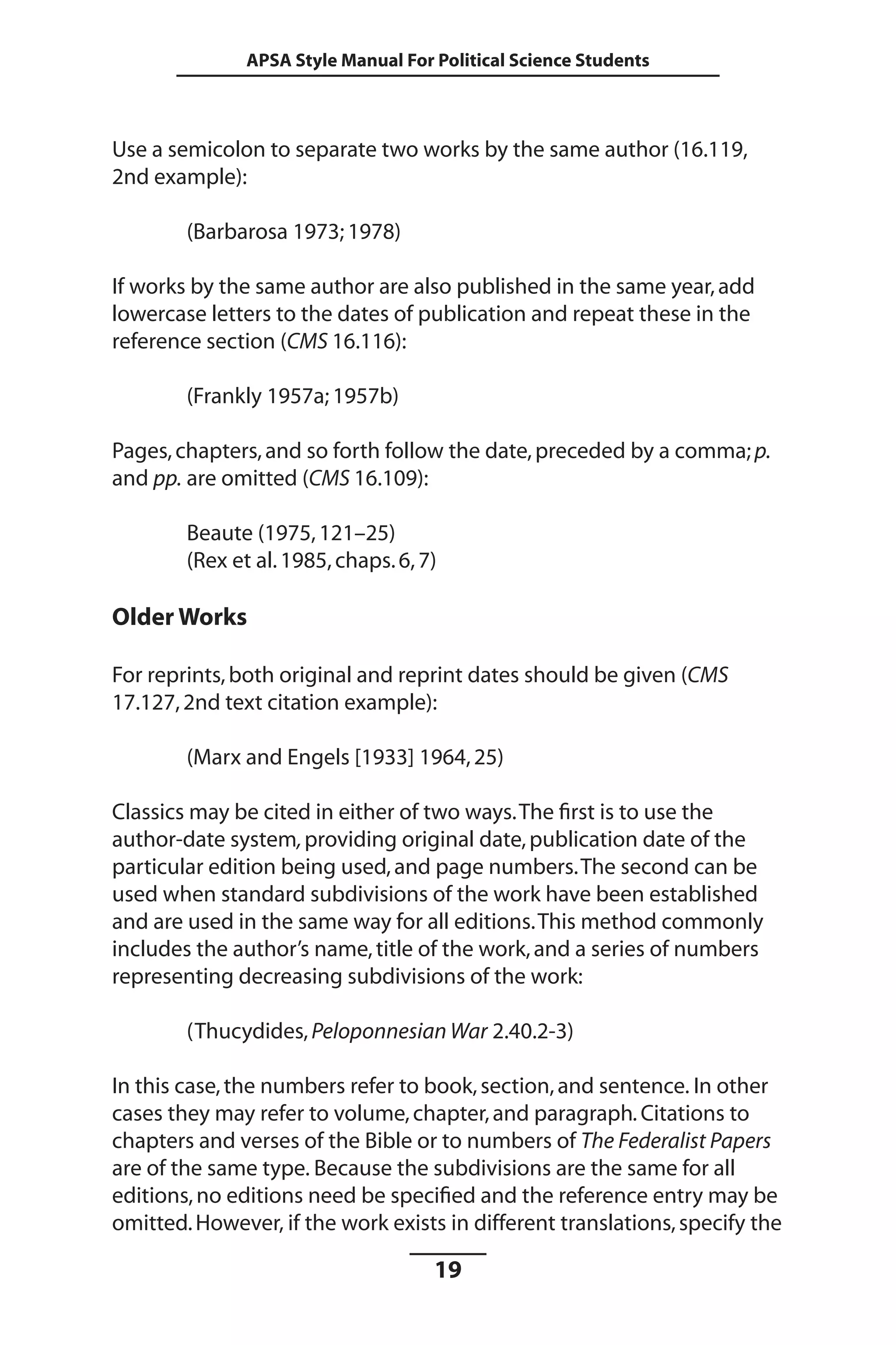 APSA Style Guide | PDF