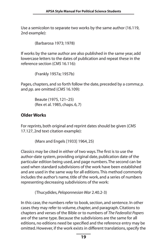 APSA Style Guide | PDF