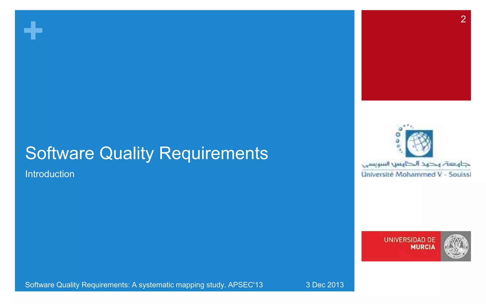 Software quality requirements: a systematic mapping study | PPTX ...