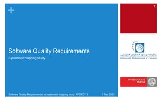 Software quality requirements: a systematic mapping study | PPTX | Computer Software and ...