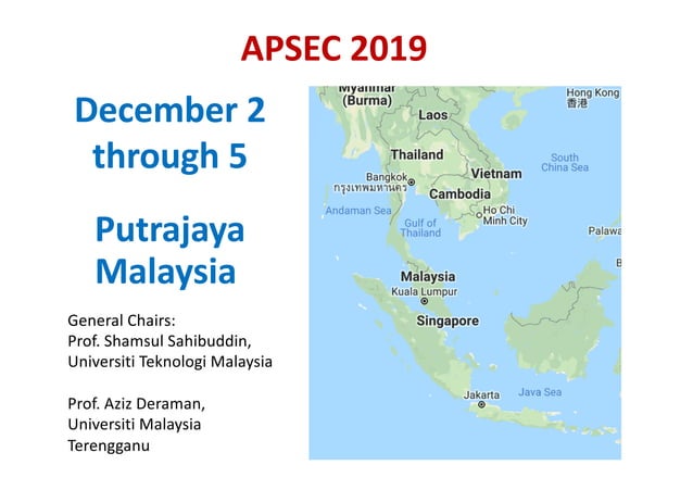 APSEC 2018 Closing | PPT