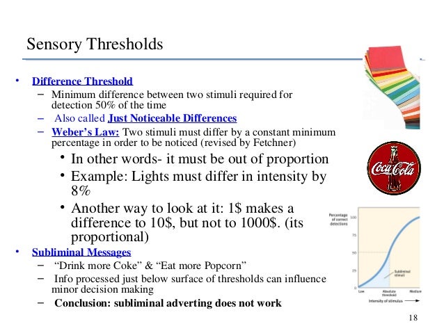 Difference Threshold Examples Psychology