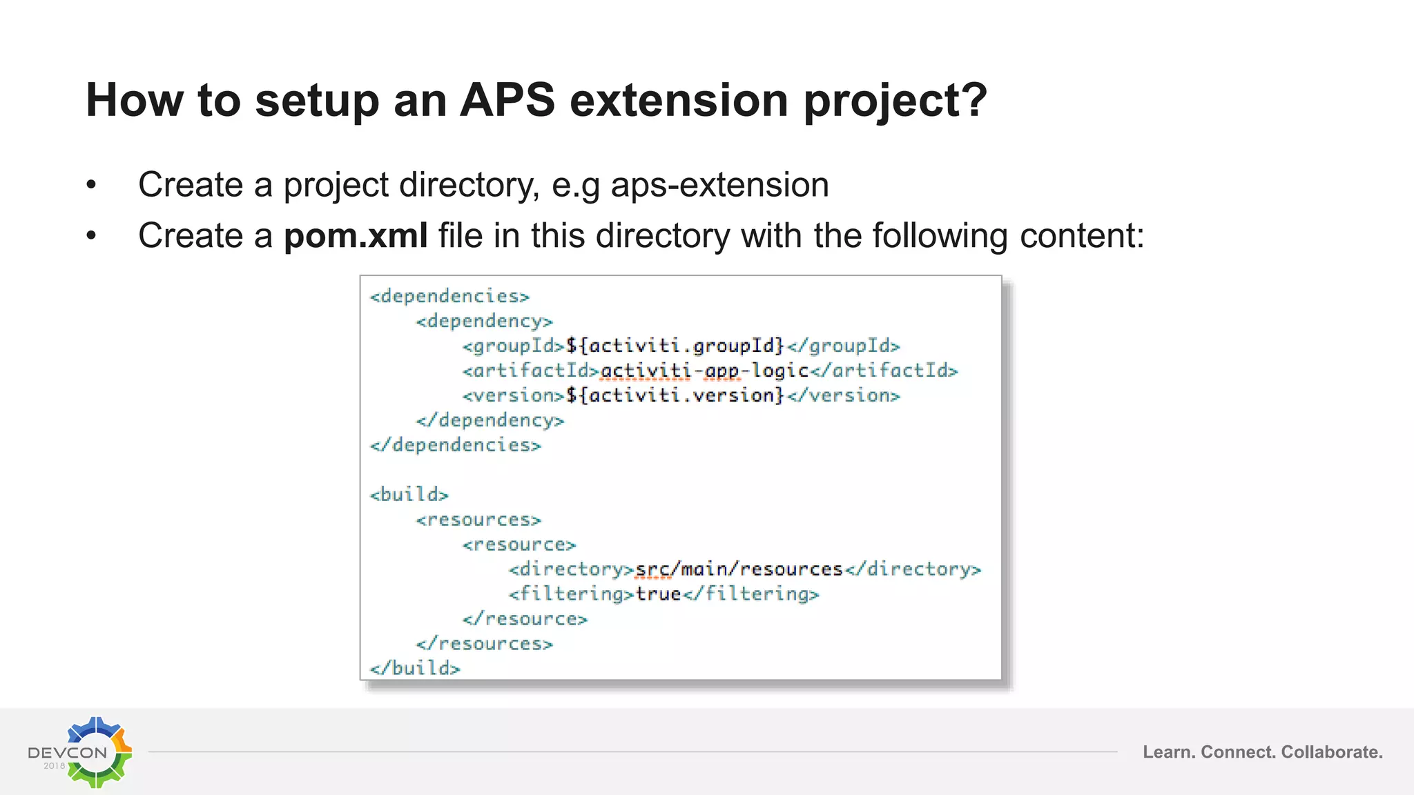 Alfresco Process Services extension project - Alfresco DevCon 2018 | PPT