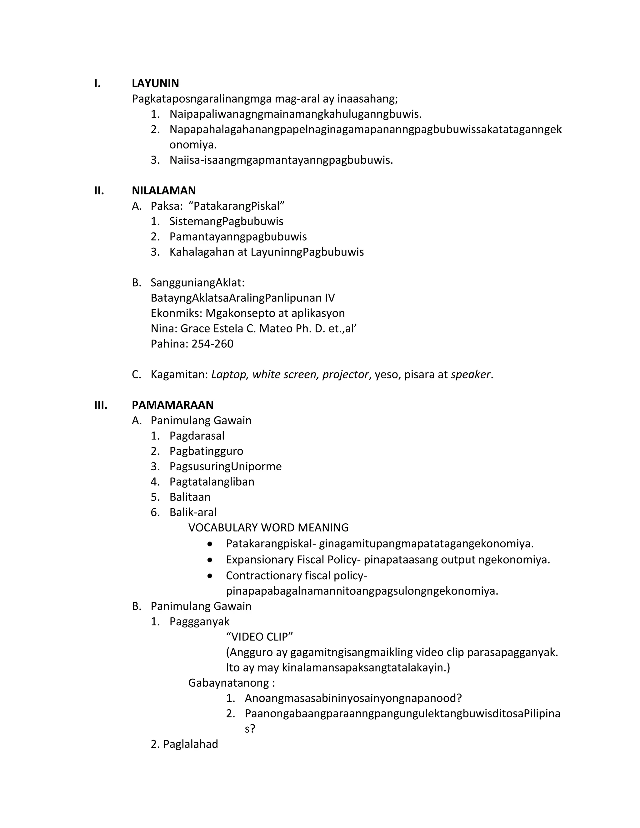 Ap short lesson plan | PDF