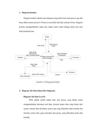 Diagram Konteks dan DFD Sistem Informasi Penjualan | DOCX
