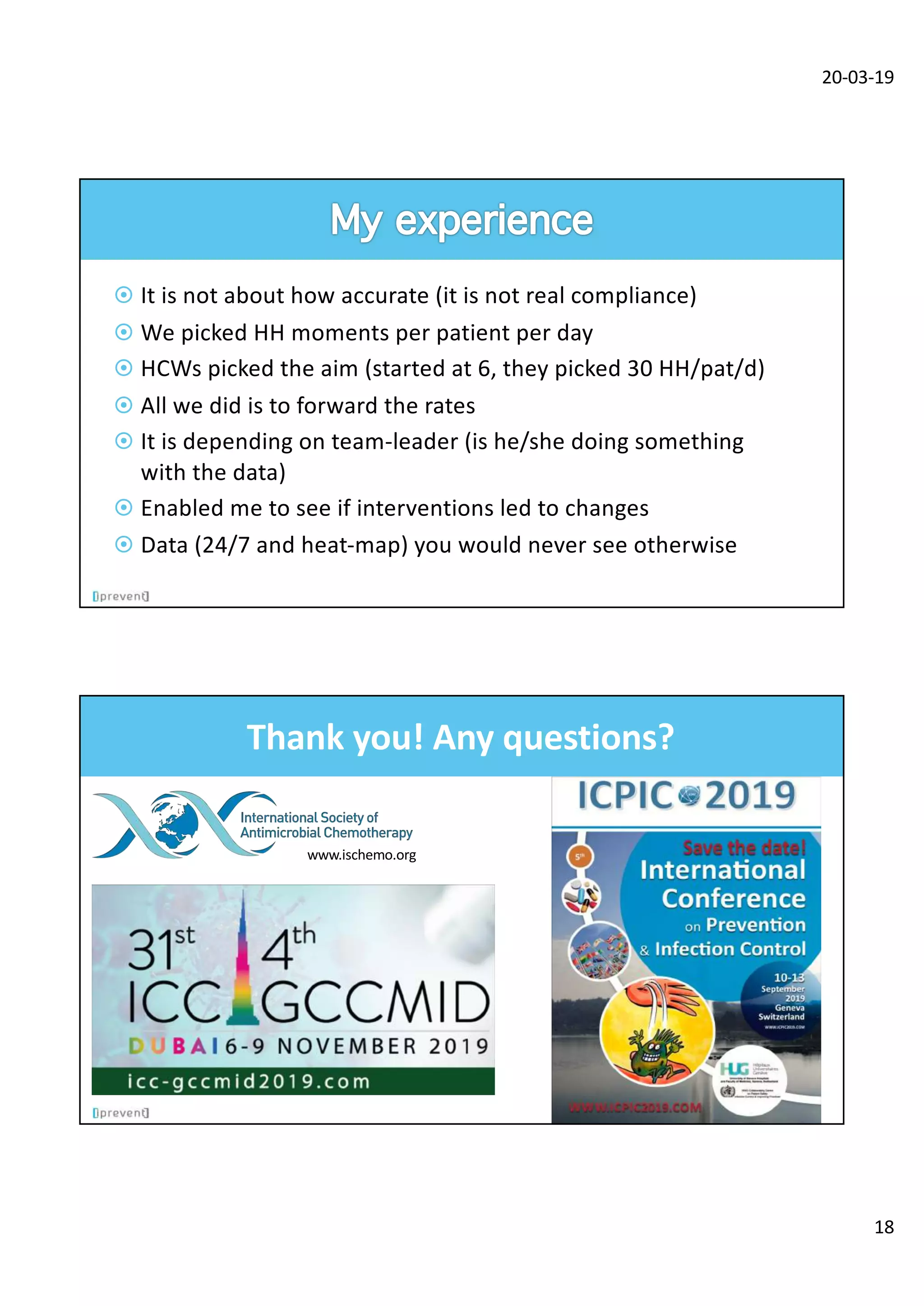 APSIC 2019 Hand Hygiene Monitoring | PDF