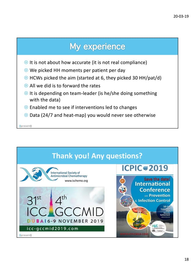 APSIC 2019 Hand Hygiene Monitoring | PDF