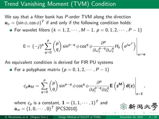 Design Method of Directional GenLOT with Trend Vanishing Moments | PPT