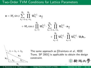 Design Method of Directional GenLOT with Trend Vanishing Moments | PPT