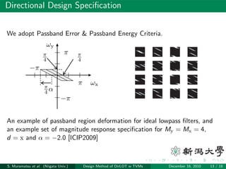 Design Method of Directional GenLOT with Trend Vanishing Moments | PPT
