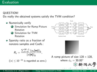 Design Method of Directional GenLOT with Trend Vanishing Moments | PPT