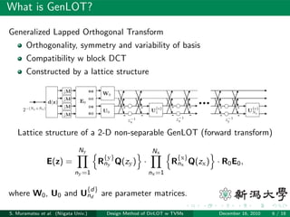 Design Method of Directional GenLOT with Trend Vanishing Moments | PPT
