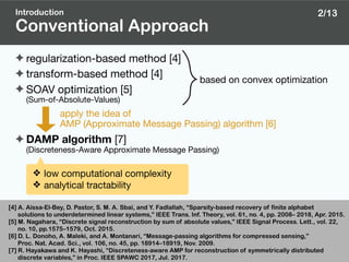 Binary Vector Reconstruction via Discreteness-Aware Approximate Message Passing | PPT