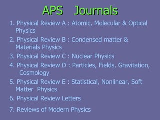 Aps journal | PPT