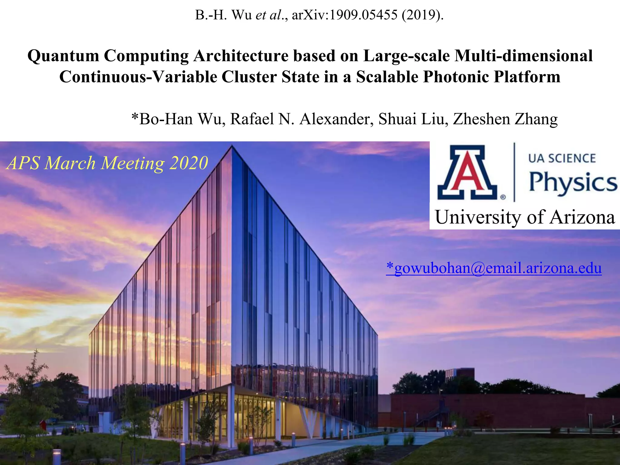Aps march meeting 2020 bo han wu | PPTX | Physics | Science