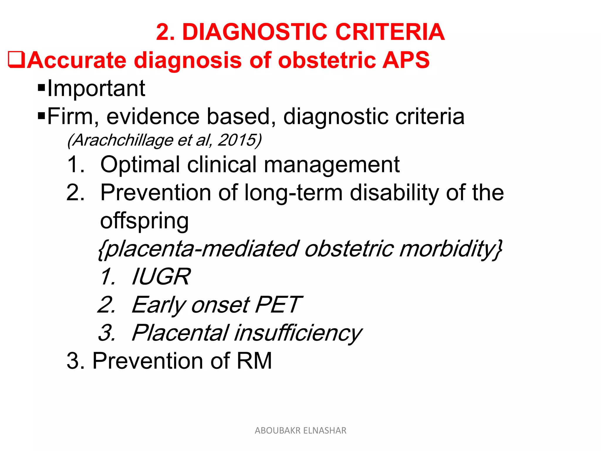 APS non criteria | PPT
