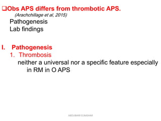 APS non criteria | PPT