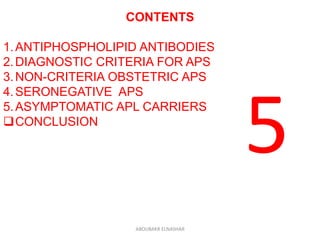 APS non criteria | PPT