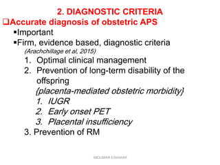 APS non criteria | PPT