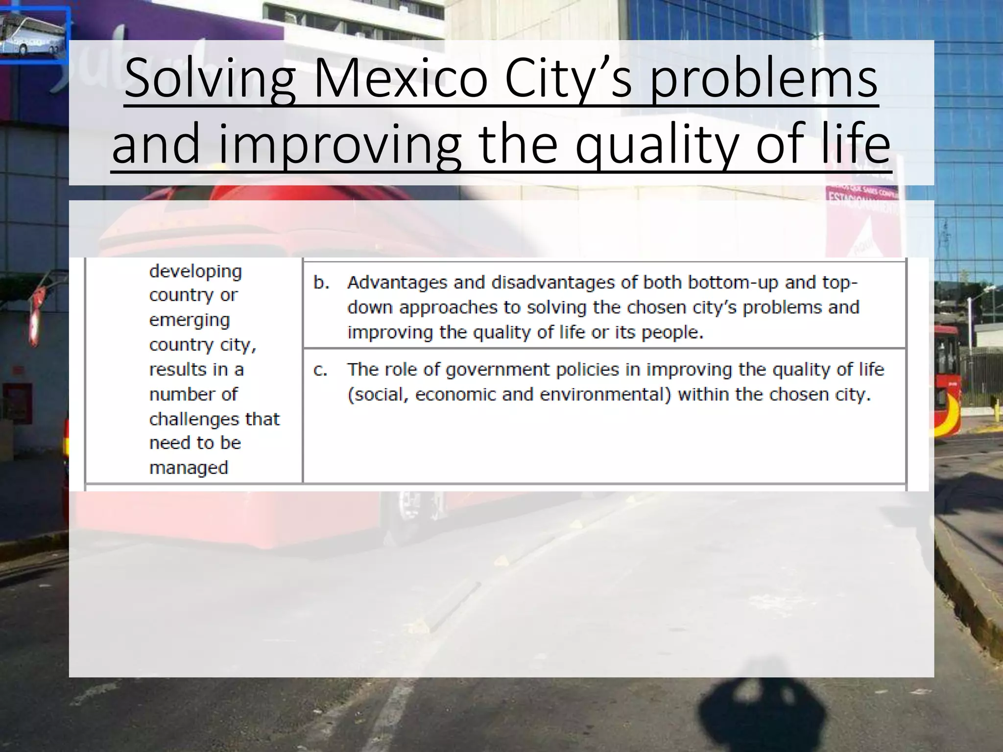 Ap solving mexico city problems | PPTX