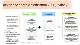 Antiphospholipid syndrome-clinical manifestations and criteria | PPTX