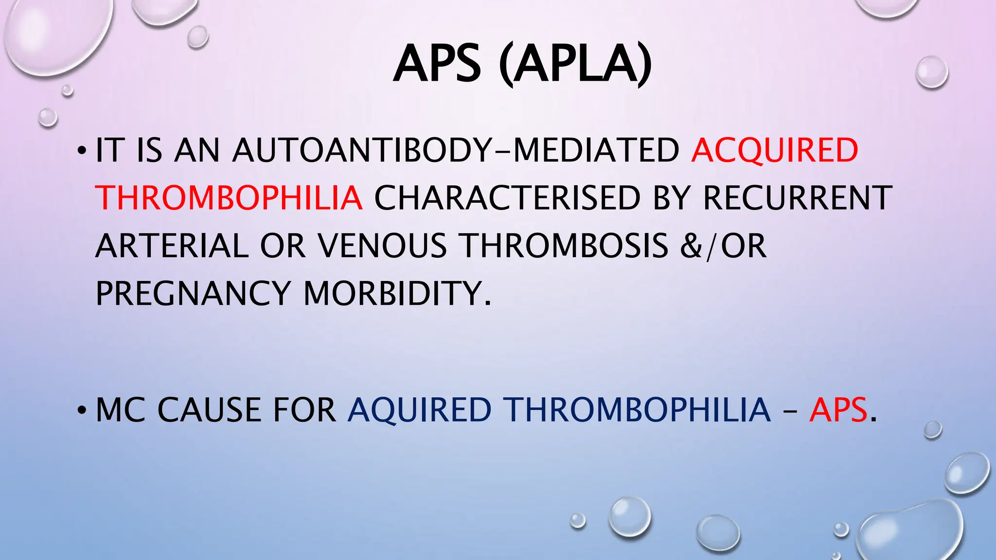 Antiphospholipid syndrome - diagnosis RX | PPTX