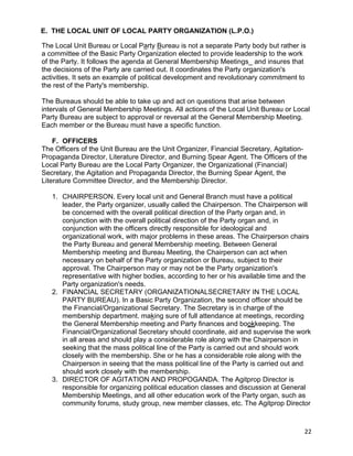 APSP_Our Standards of Party Life | PDF