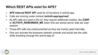 Alfresco Process Services REST API - Alfresco DevCon 2018 | PPT