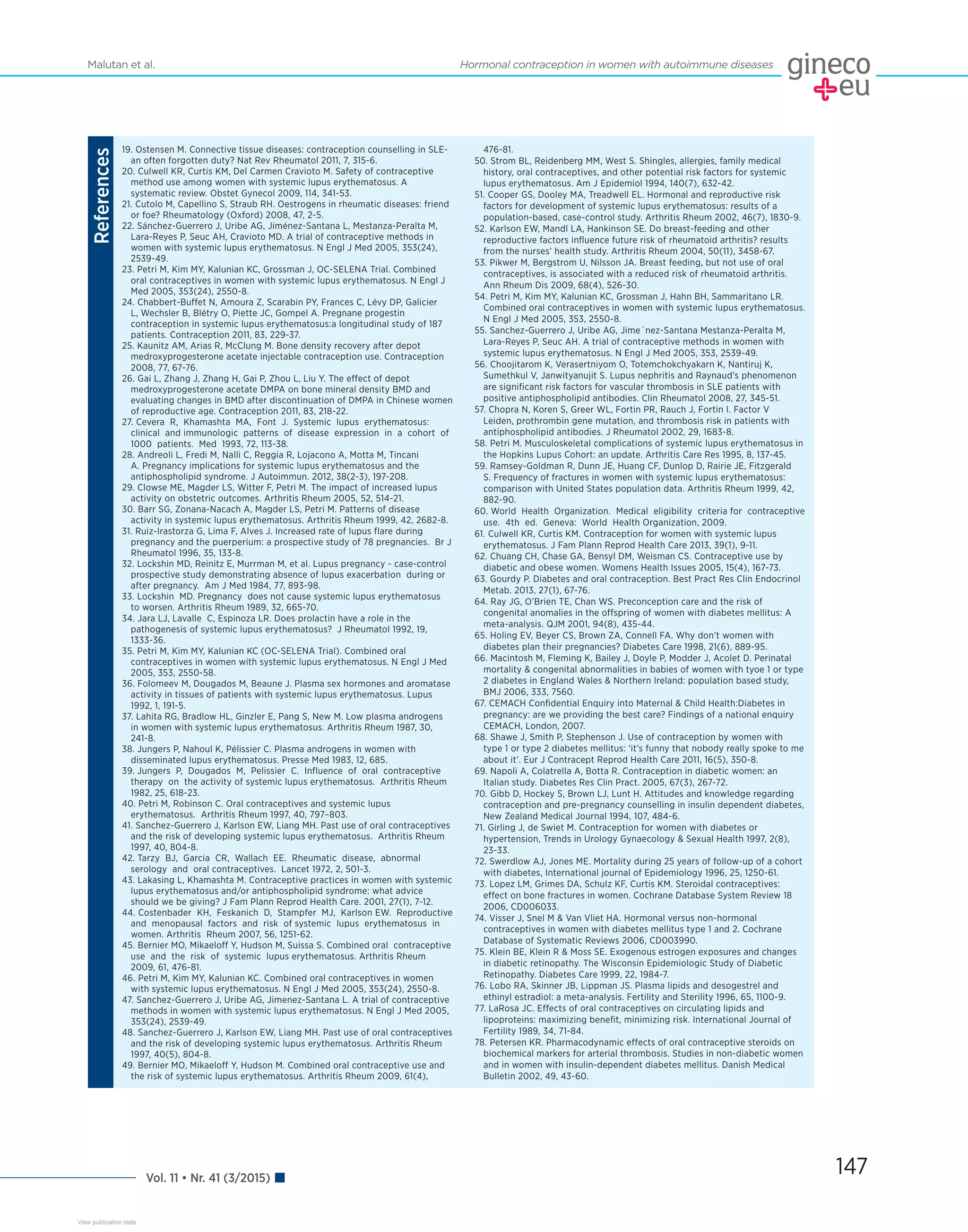 Aps sle contraception | PDF