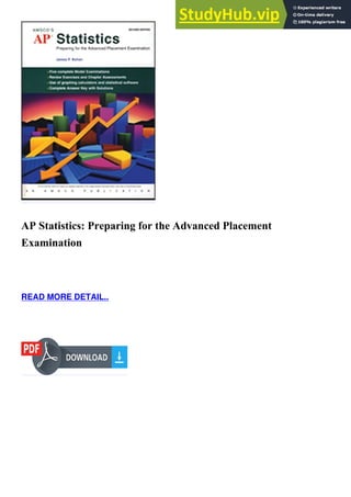 AP Statistics Preparing For The Advanced Placement | PDF