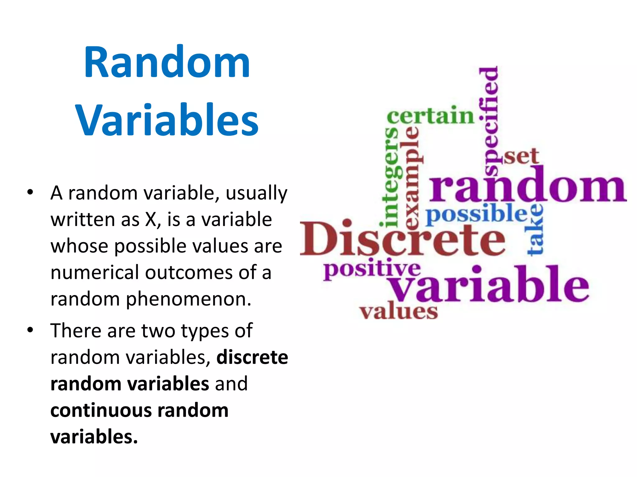 Discrete and Continuous Random Variables | PPT Discrete and Continuous Random Variables | PPT