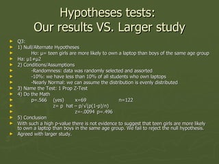 Ap stats survey project | PPT
