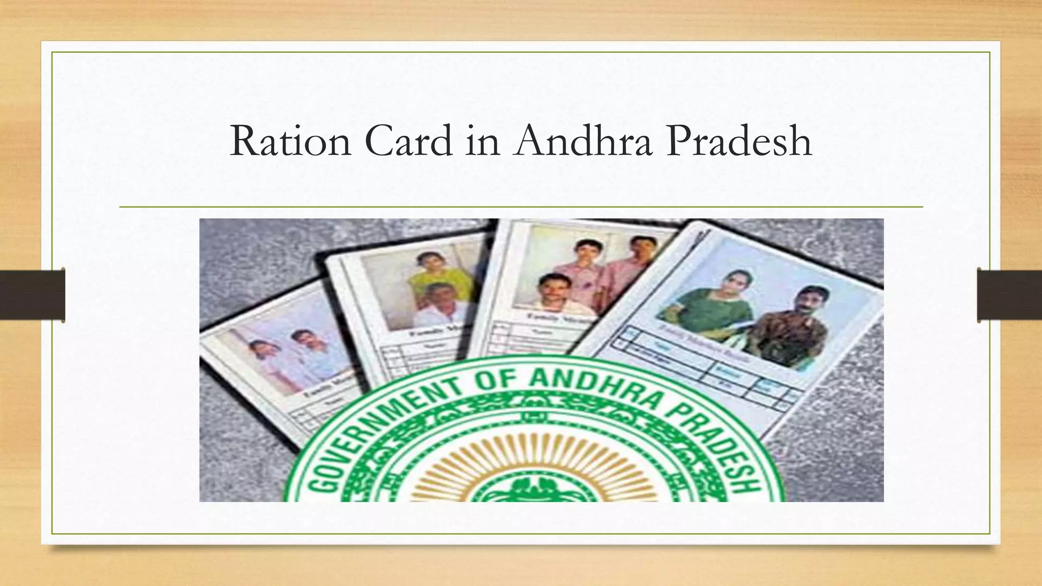 Ration Cards in AP & Application Status | PPTX