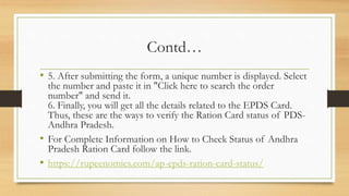 Ration Cards in AP & Application Status | PPTX