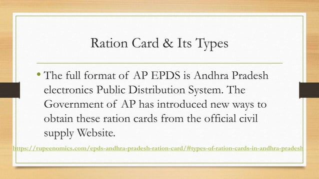 Ration Cards in AP & Application Status | PPT