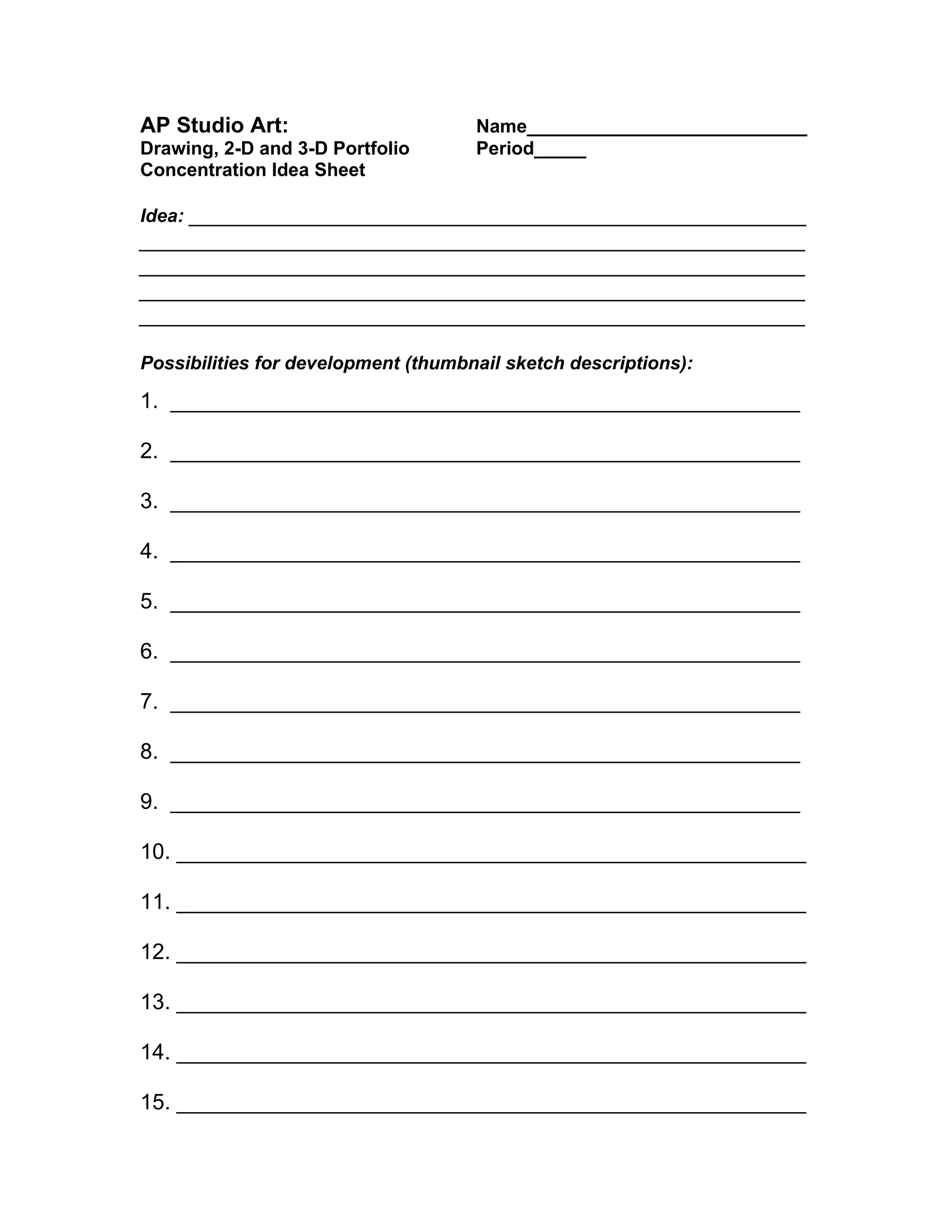 Ap studio art 2-d & drawing design summer assignment info. 2010 | PDF