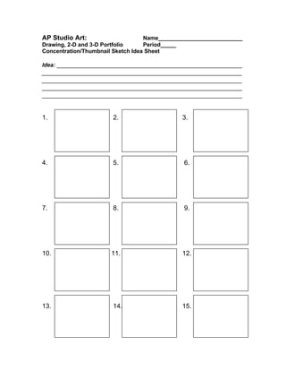 Ap studio art 3-d design summer assignment info. 2010 | PDF