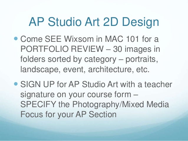 AP Studio Art 2D Overview