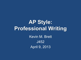 Using AP Style for Professional Writing | PPT