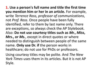 Associated Press Style | PPTX