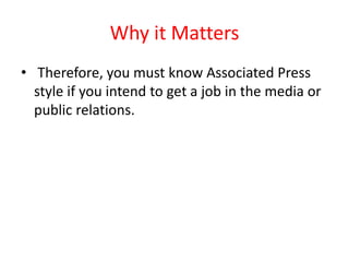 Associated Press Style | PPTX